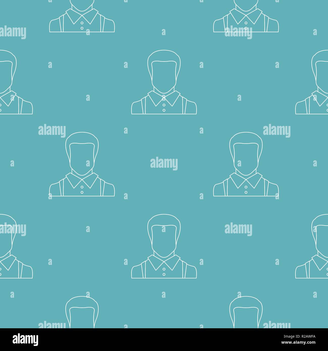 Man avatar pattern vector seamless repeating for any web design Stock ...