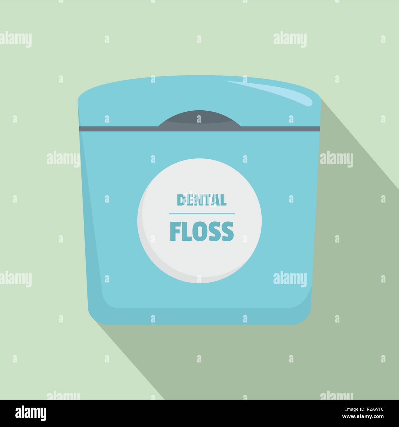 Dental floss box icon. Flat illustration of dental floss box vector ...