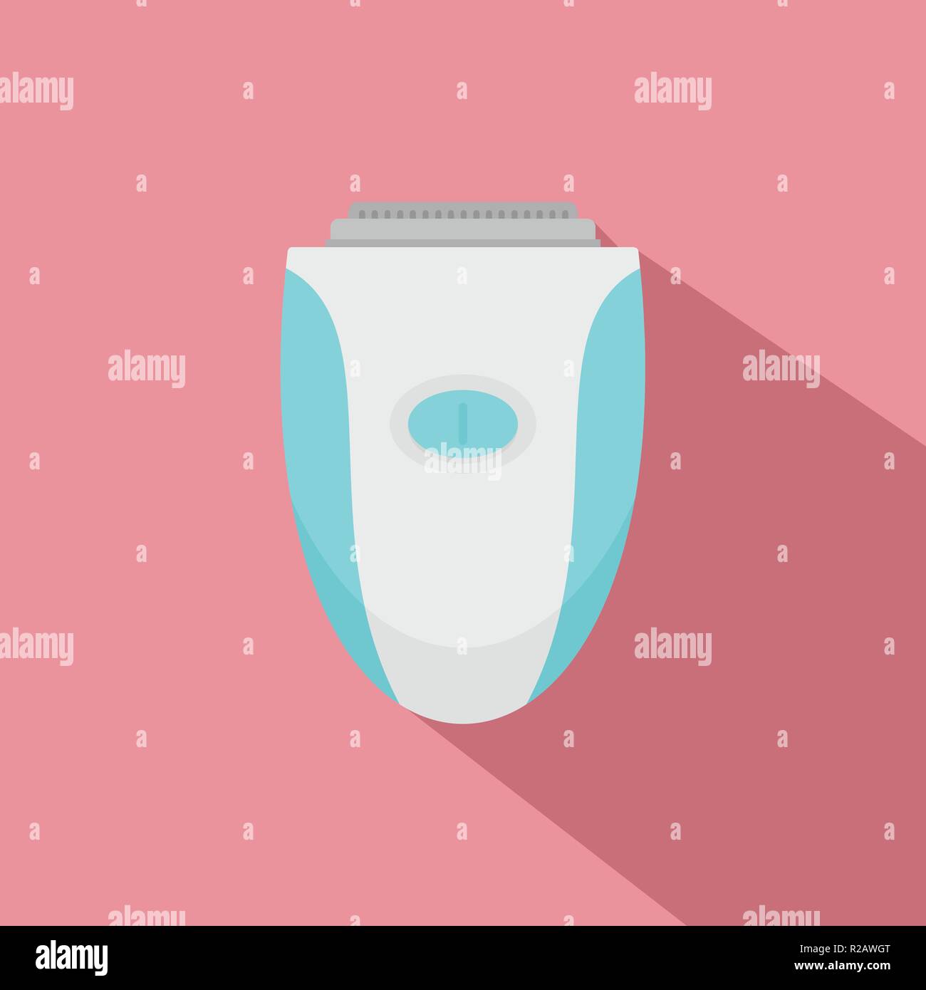 Woman electric razor icon. Flat illustration of woman electric razor ...