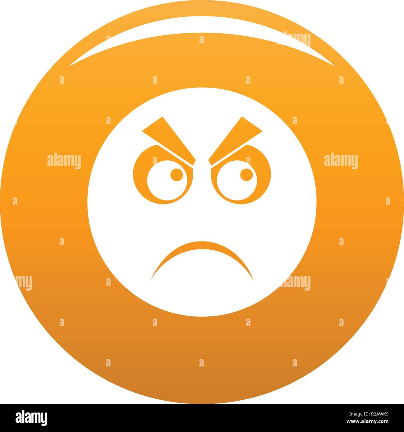 Angry smile icon. Vector simple illustration of angry smile icon ...