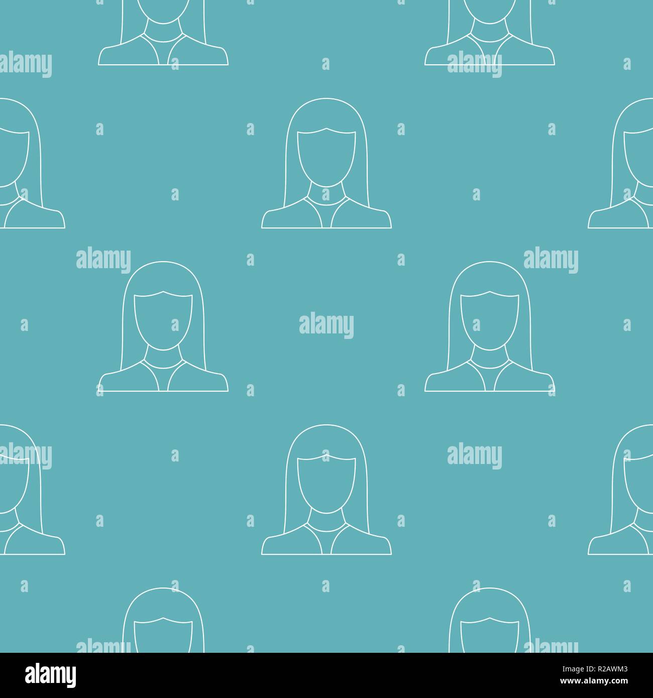 Female avatar pattern vector seamless repeating for any web design ...