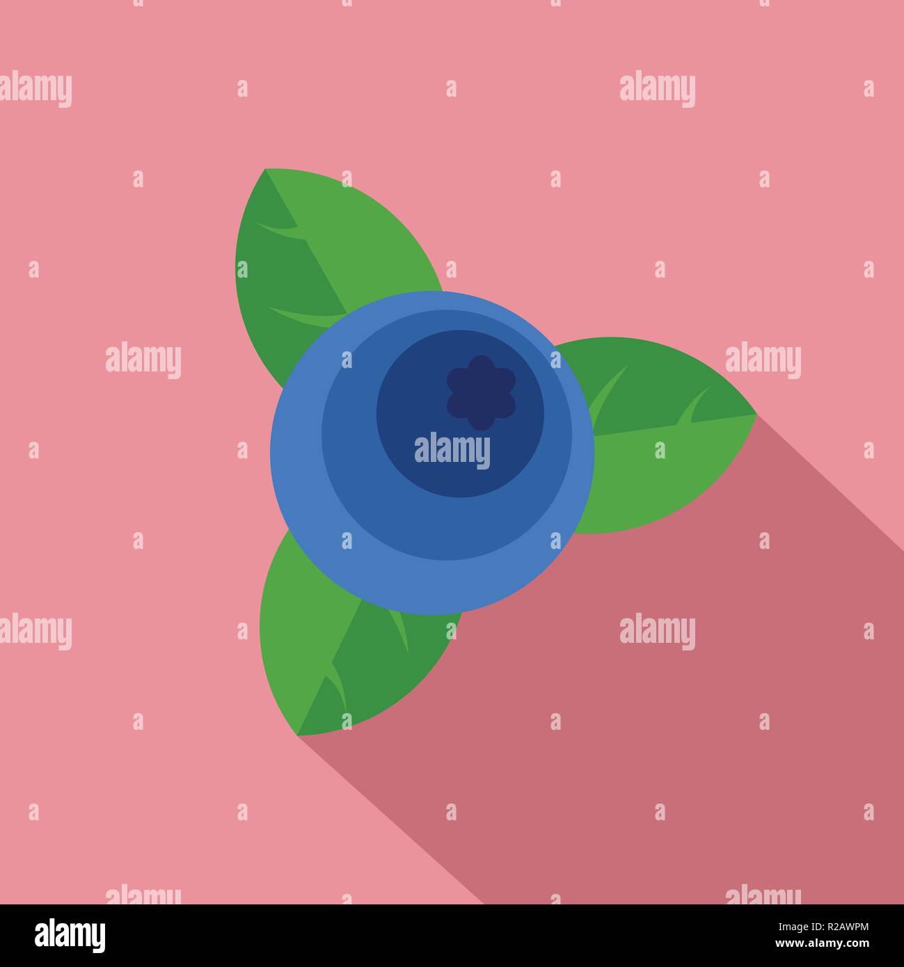 Blueberry icon. Flat illustration of blueberry vector icon for web ...