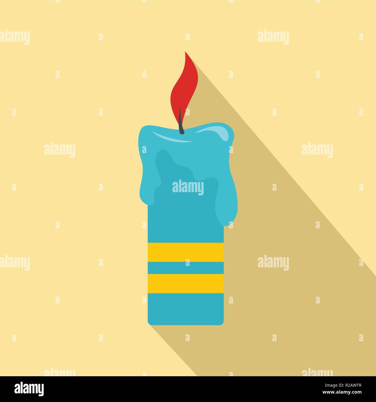 Judaism candle icon. Flat illustration of judaism candle vector icon ...