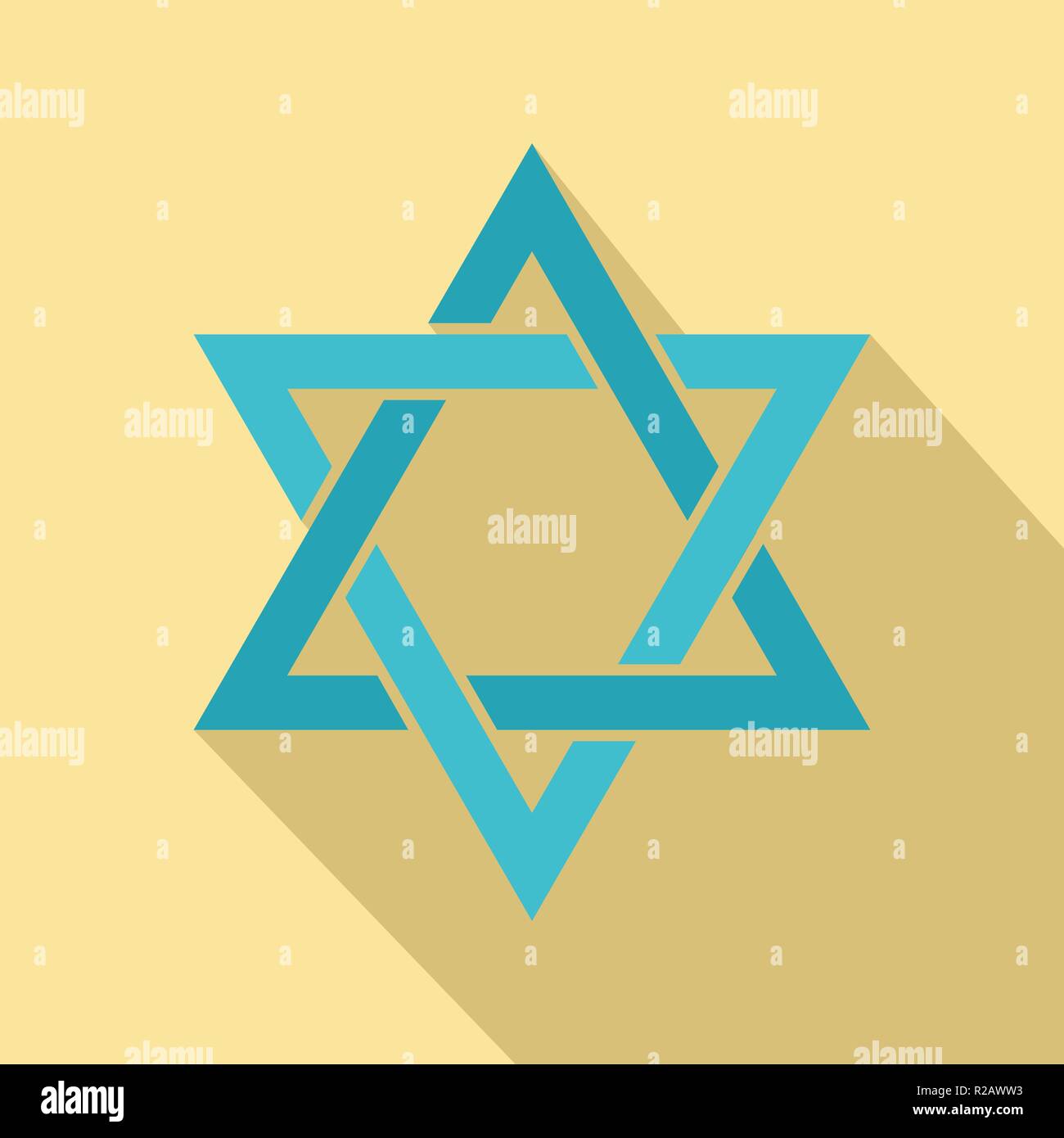 Star of David icon. Flat illustration of star of David vector icon for ...