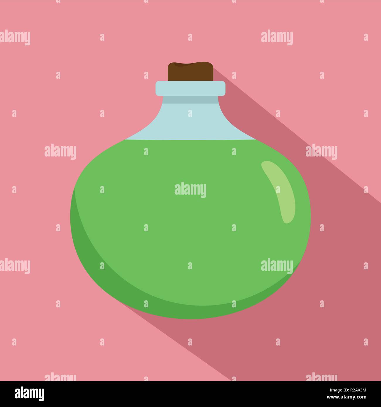 Aloe vera chemical pot icon. Flat illustration of aloe vera chemical ...