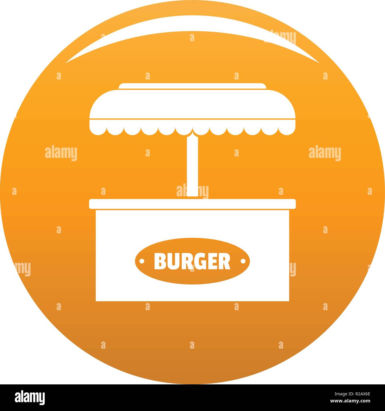 Burger selling icon. Simple illustration of burger selling vector icon ...