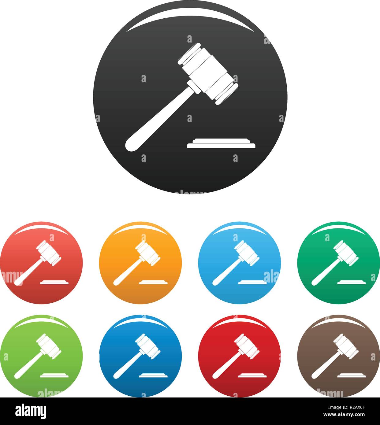 Auction gavel icon. Simple illustration of auction gavel vector icons ...