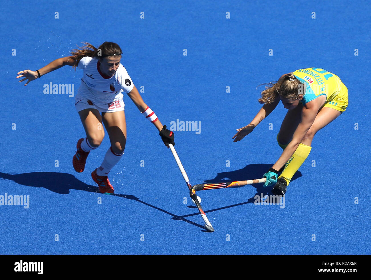 Spain's Lucía Jiménez and Australia's Madison Fitzpatrick Stock Photo ...