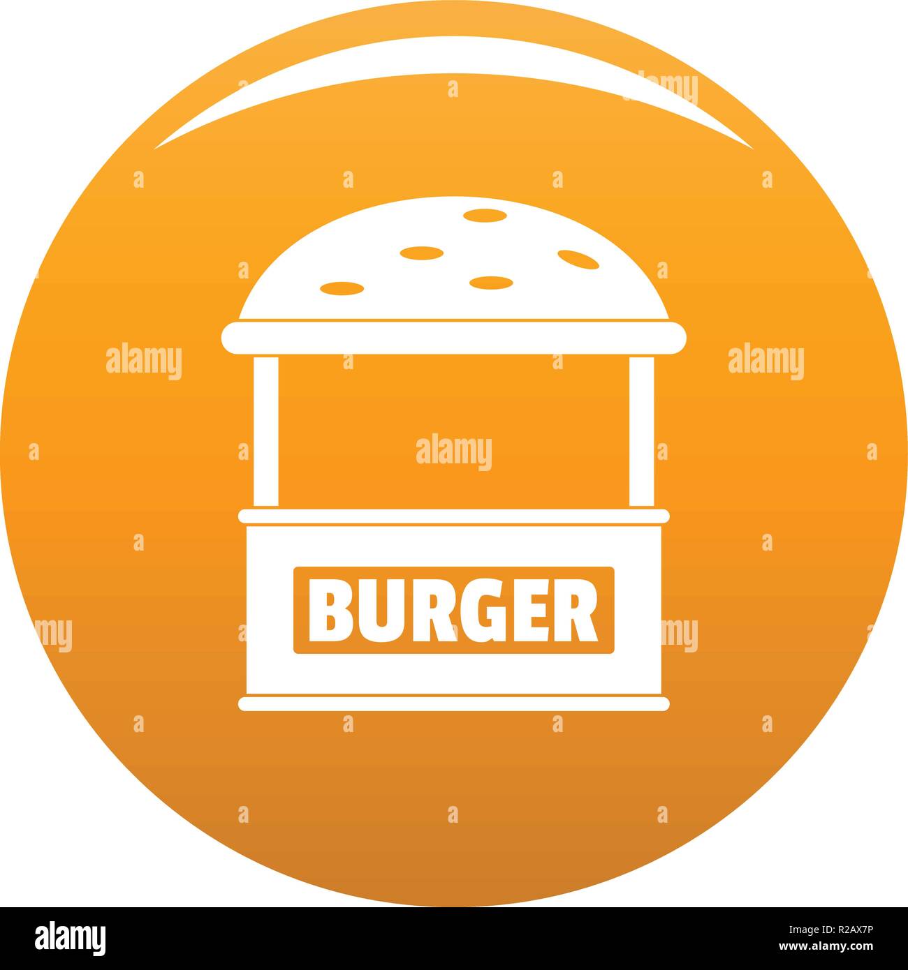 Burger trade icon. Simple illustration of burger trade vector icon for ...