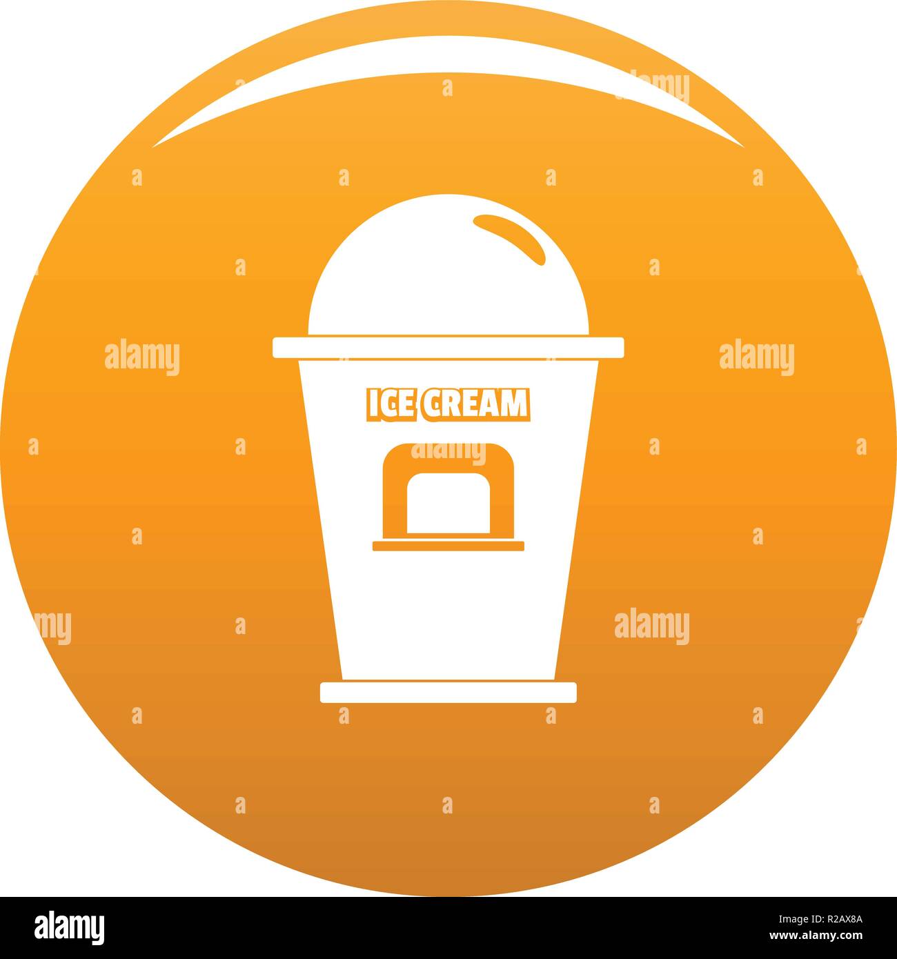 Ice creme trade point icon. Simple illustration of ice creme trade ...