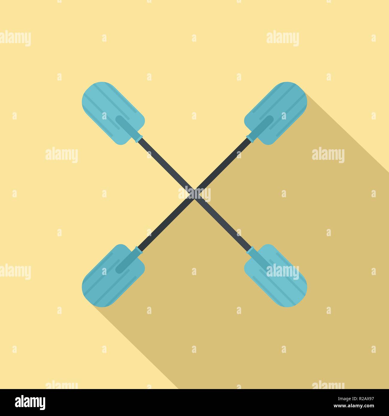 Oars icon. Flat illustration of oars vector icon for web design Stock ...