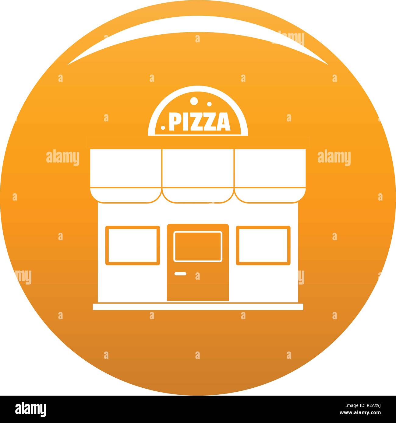 Pizza shop icon. Simple illustration of pizza shop vector icon for any ...