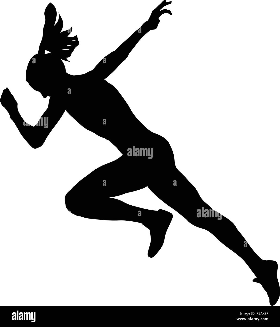 start running faster woman sprinter runner Stock Vector Image & Art - Alamy