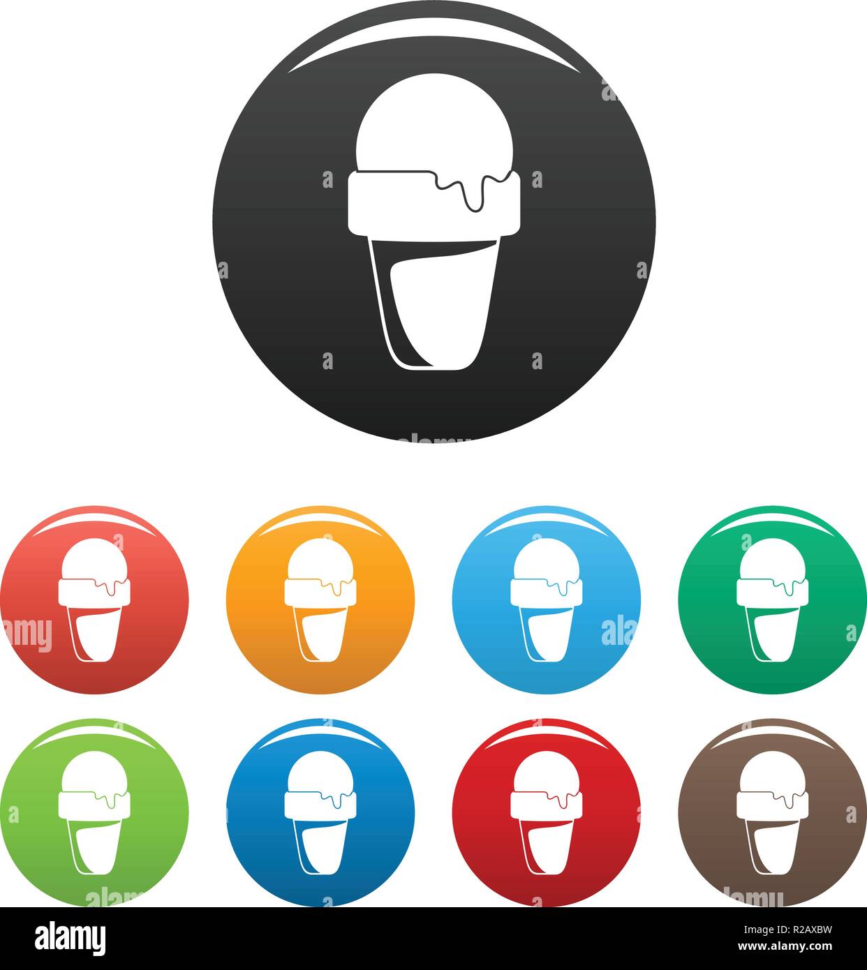 Ice cream summer icon. Simple illustration of ice cream summer vector ...