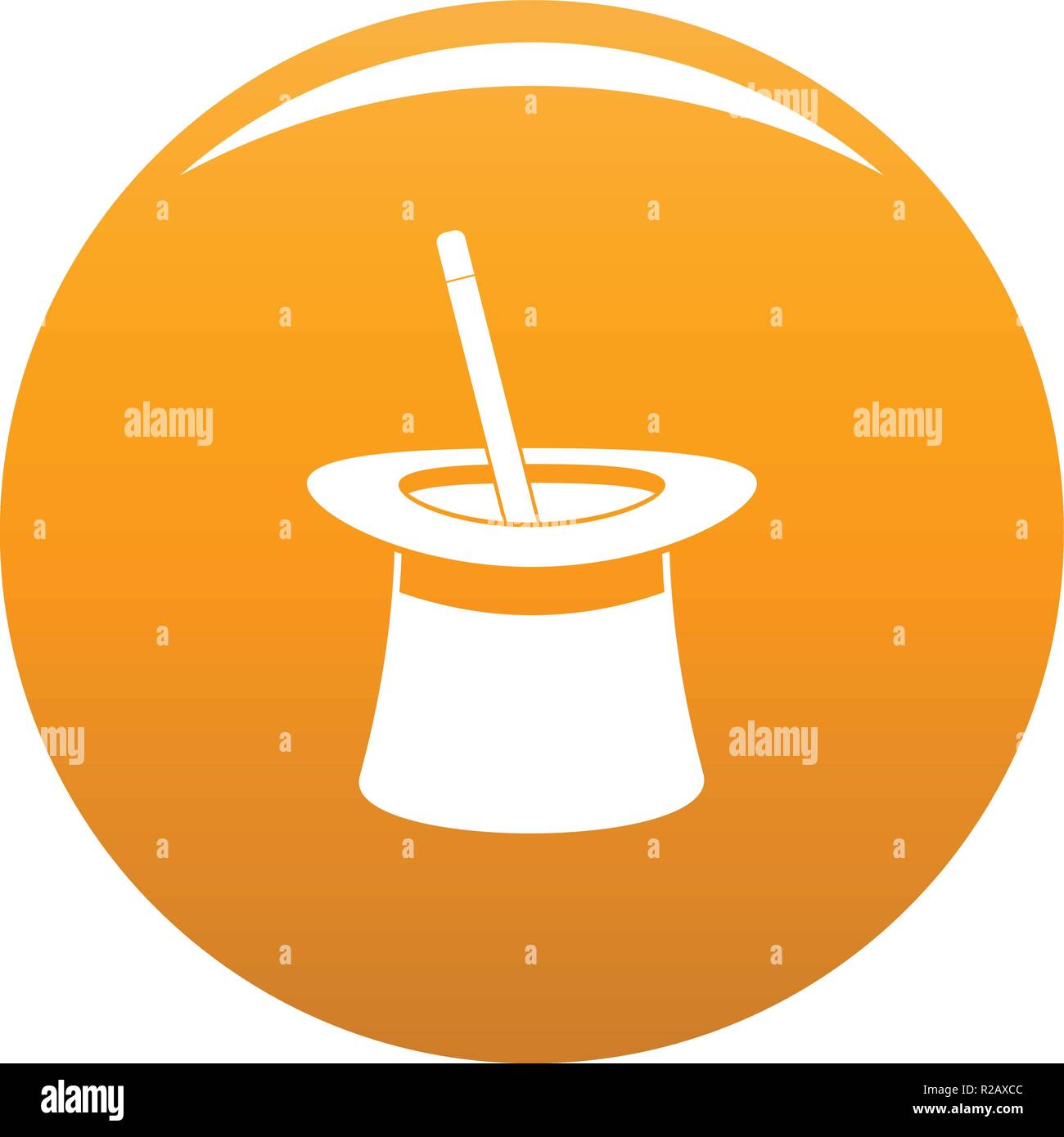 Wand in hat icon. Simple illustration of wand in hat vector icon for ...