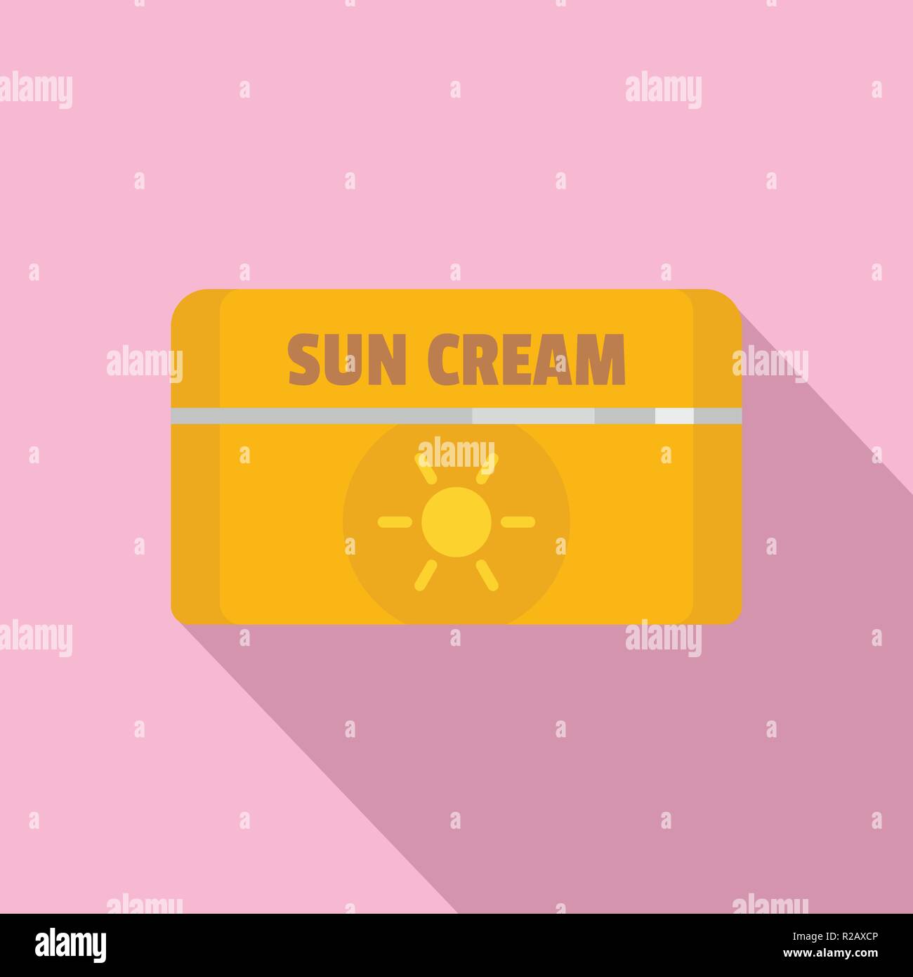 Sun cream icon. Flat illustration of sun cream vector icon for web ...