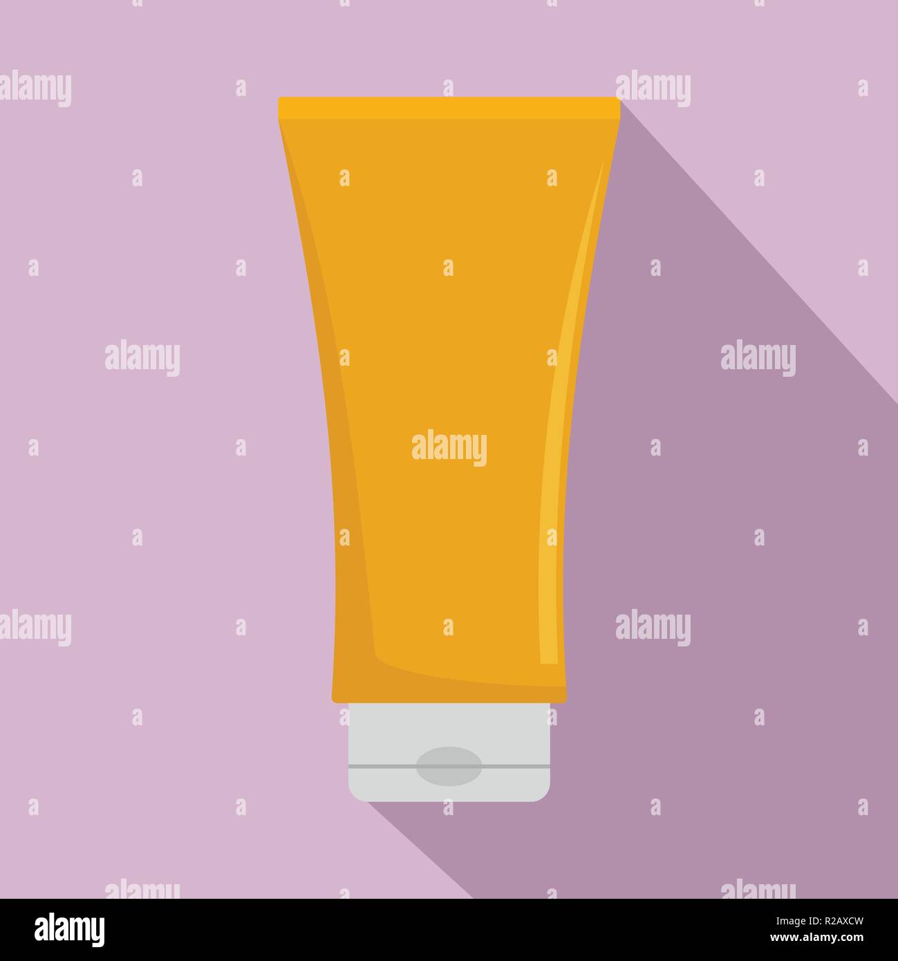 Sun protection cream icon. Flat illustration of sun protection cream ...