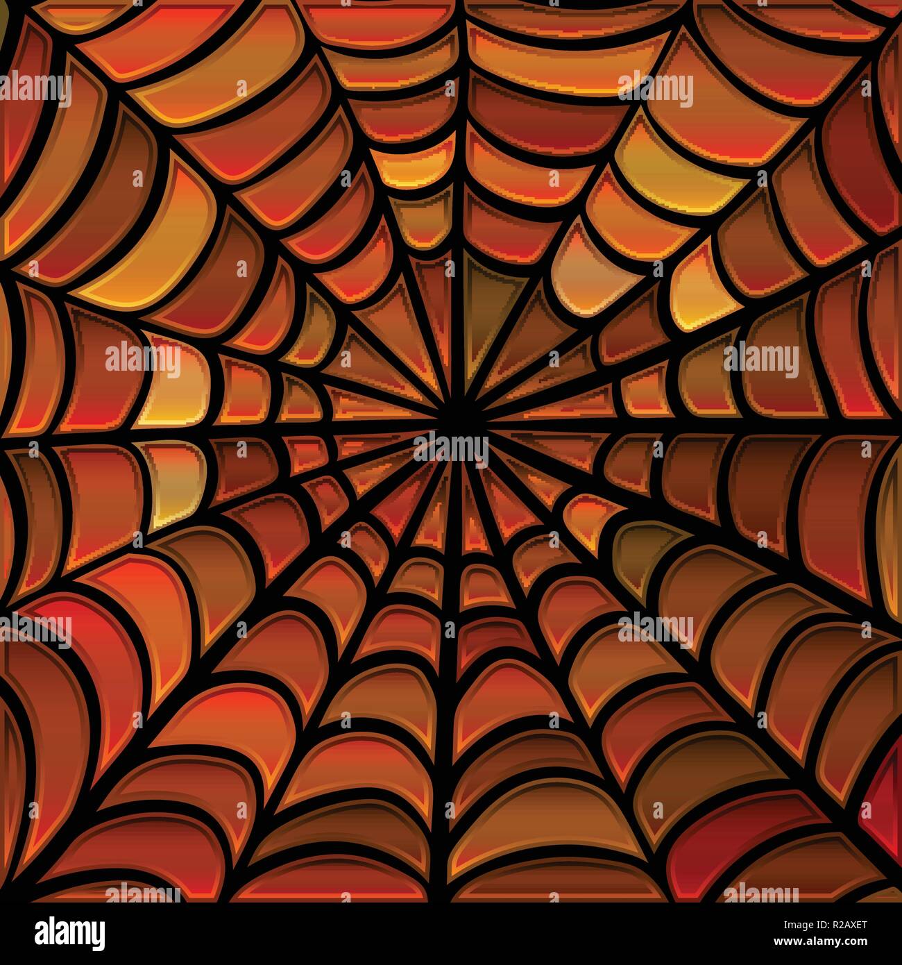 abstract vector stained-glass mosaic background - orange and brown ...