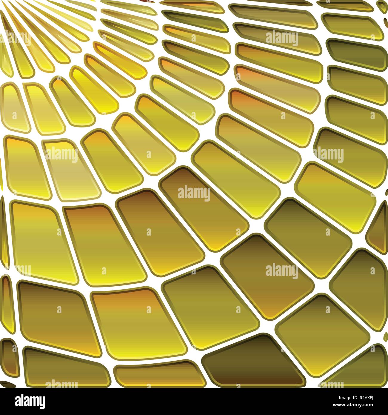 abstract vector stained-glass mosaic background - yellow and brown ...