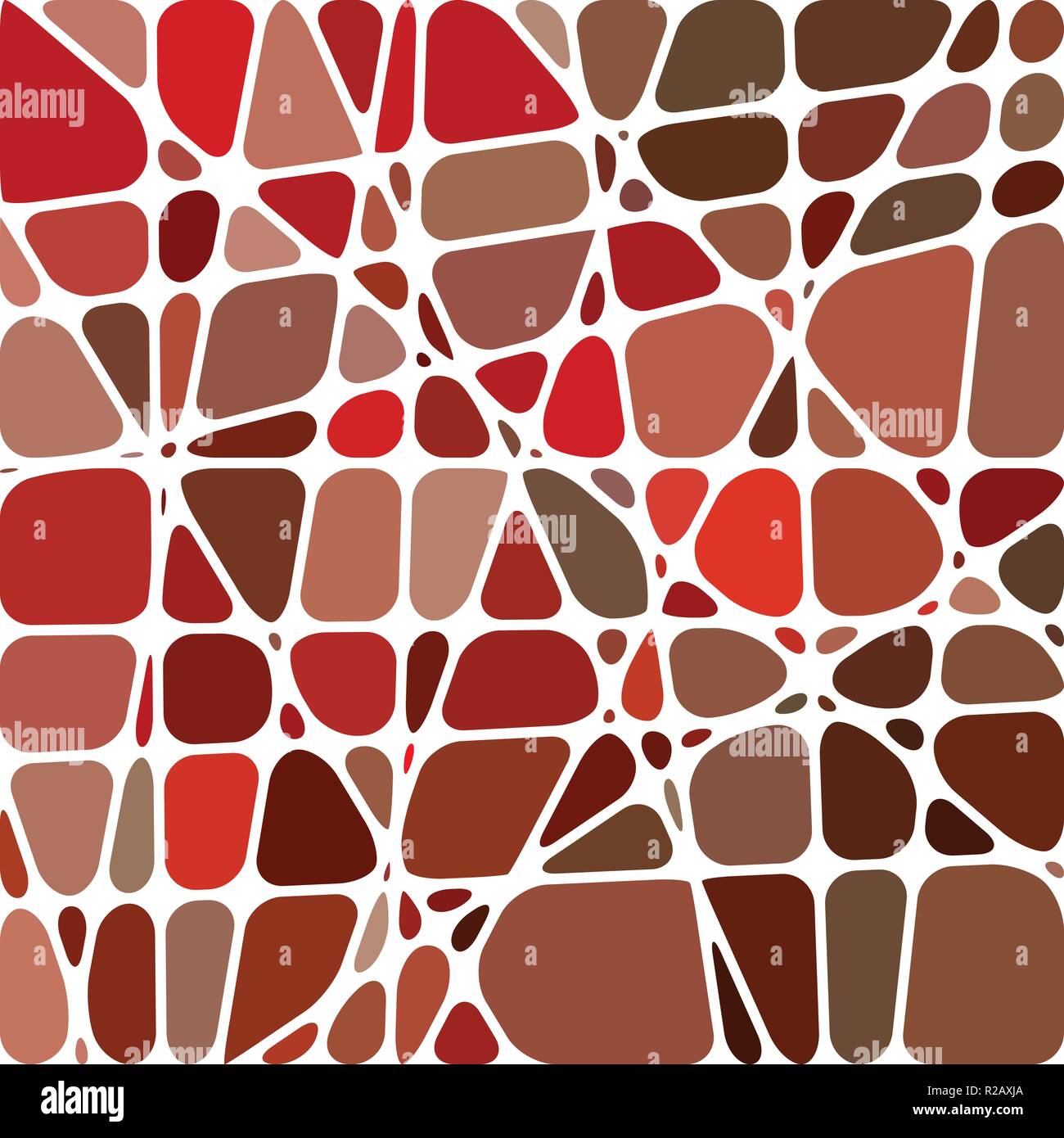 abstract vector stained-glass mosaic background - red and brown Stock ...