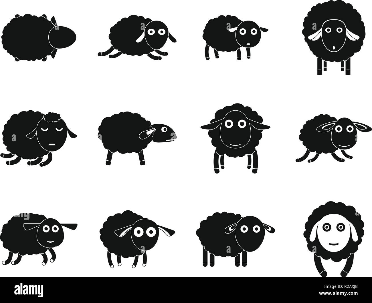 Cute little lamb side view Stock Vector Images - Alamy