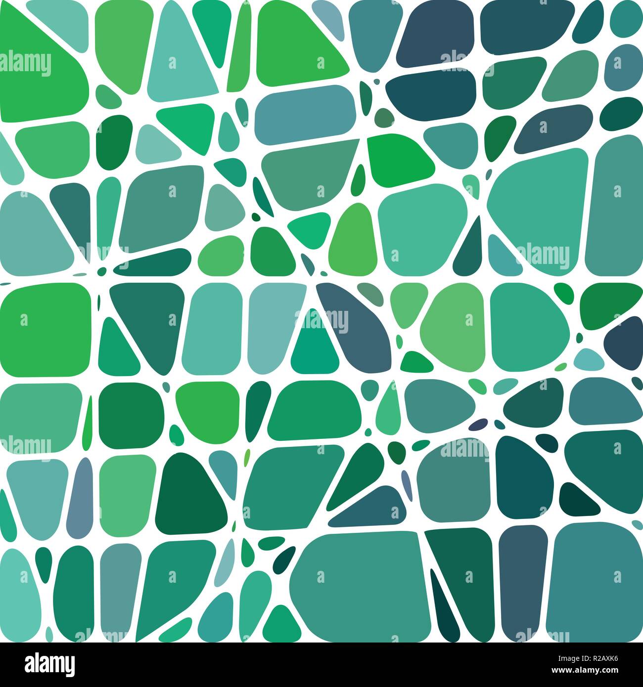 abstract vector stained-glass mosaic background - green and blue Stock ...