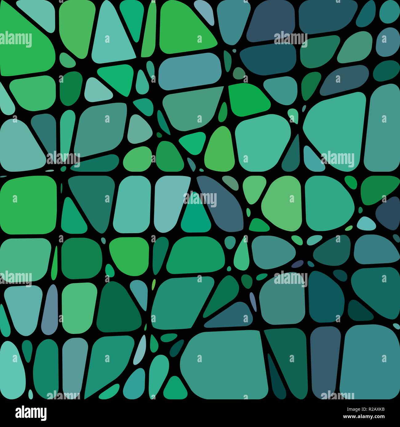 abstract vector stained-glass mosaic background - green and blue Stock ...