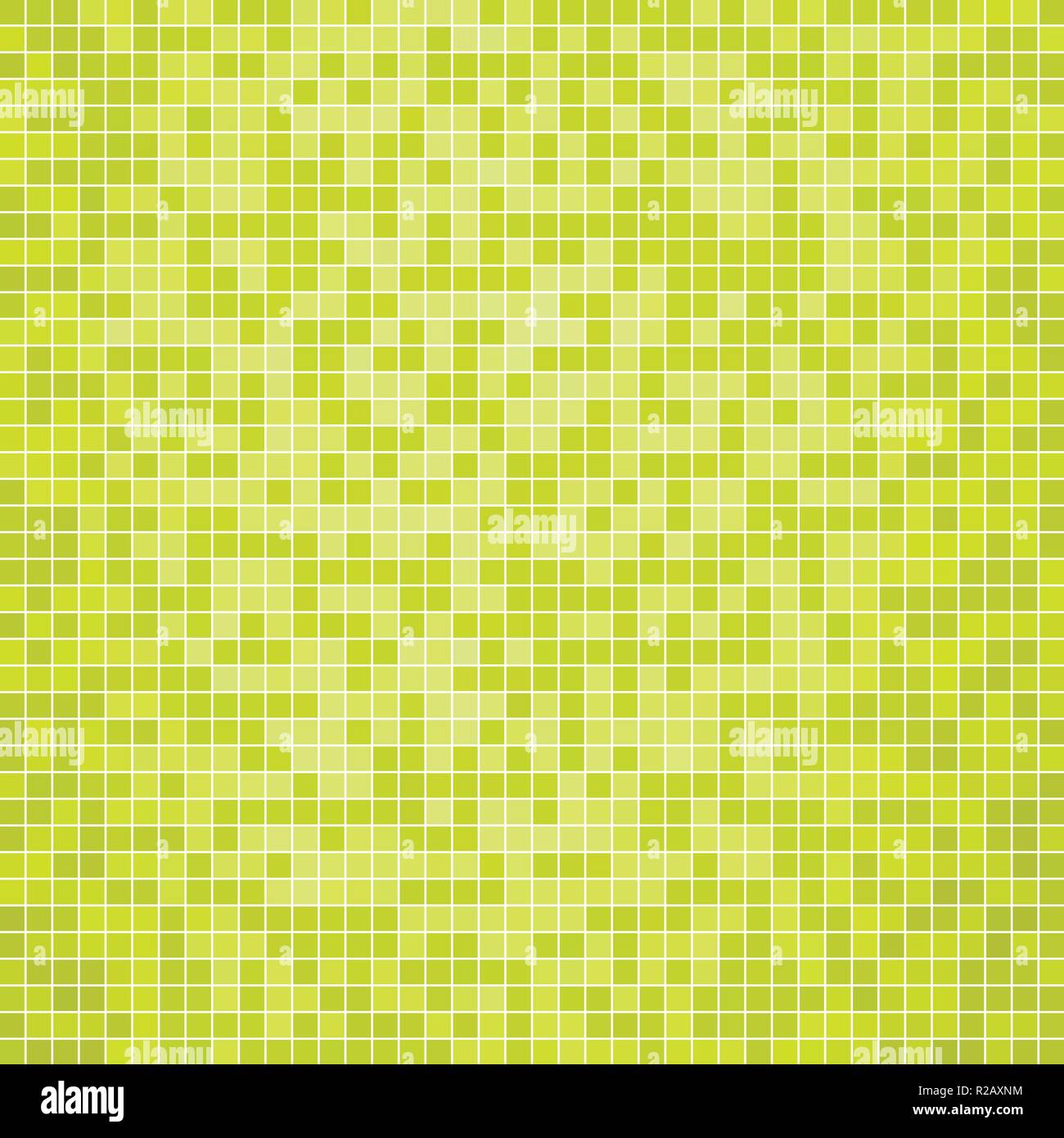 abstract vector square pixel mosaic background - green and yellow Stock ...