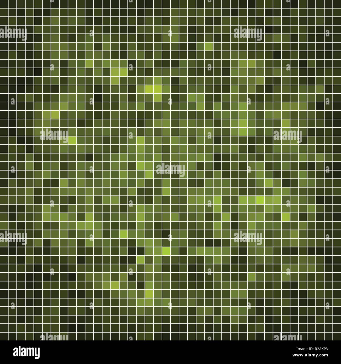 abstract vector square pixel mosaic background - green and yellow Stock ...