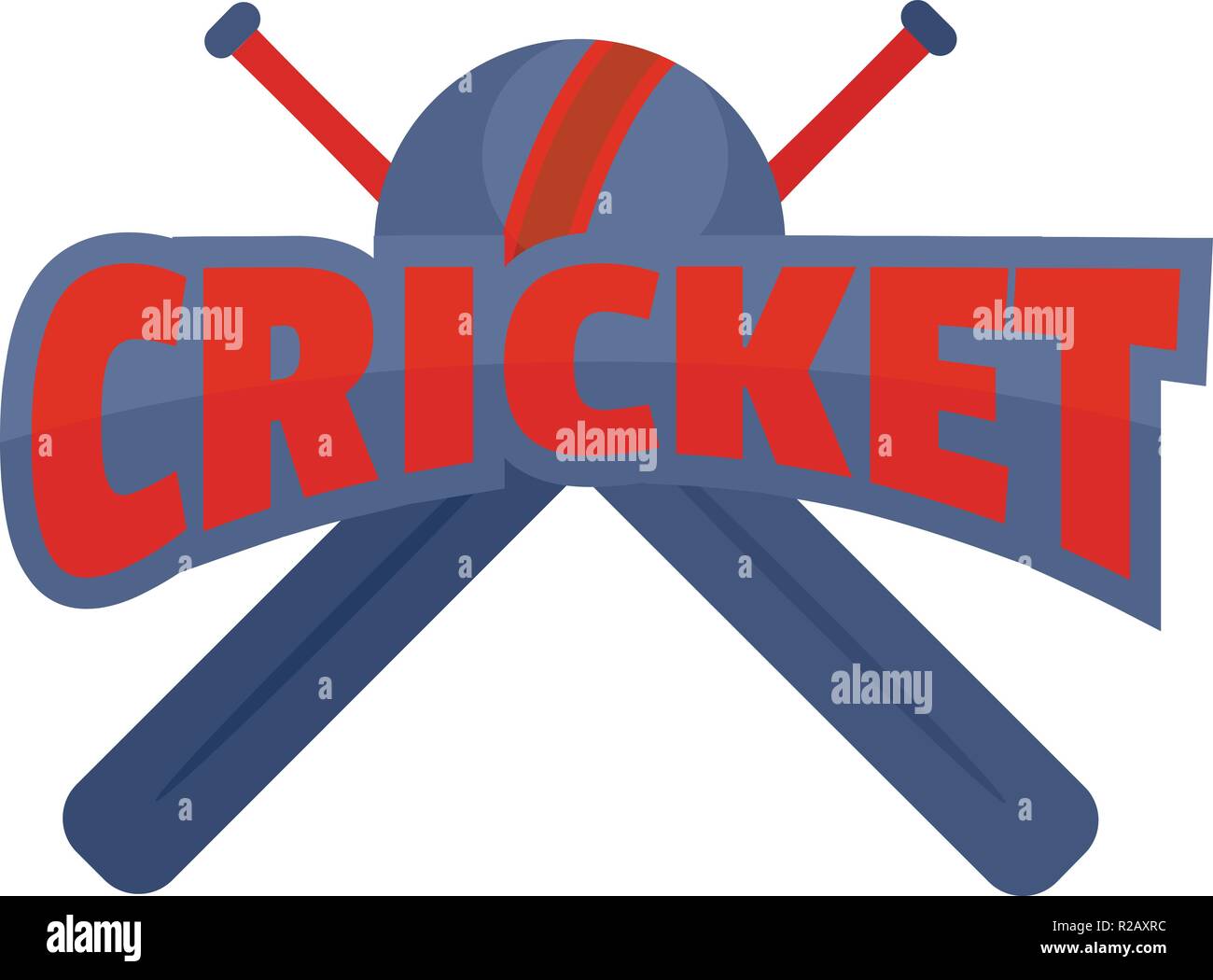 Cricket logo. Flat illustration of cricket vector logo for web design ...