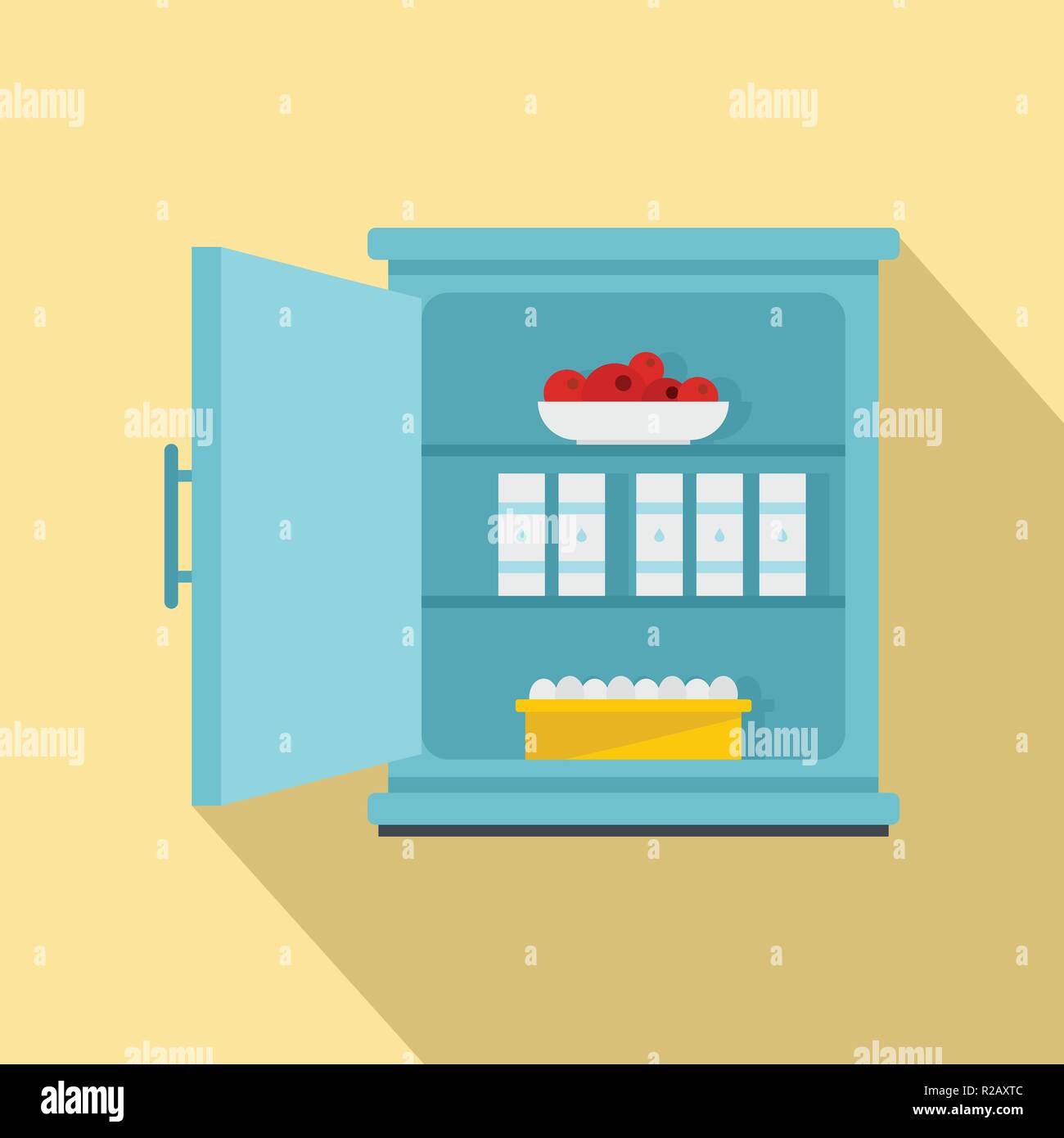 Product fridge icon. Flat illustration of product fridge vector icon ...