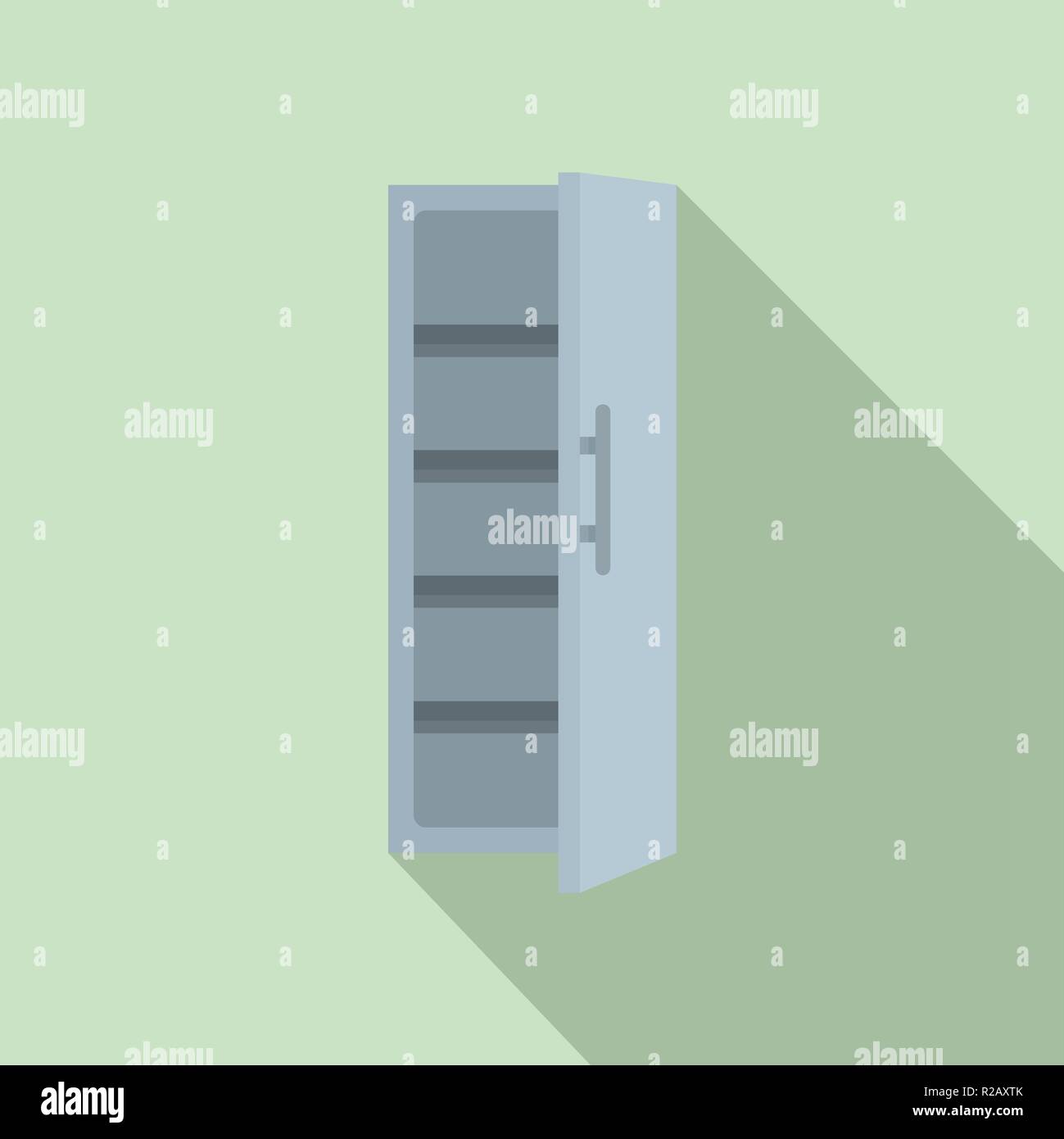 Kitchen fridge icon. Flat illustration of kitchen fridge vector icon ...