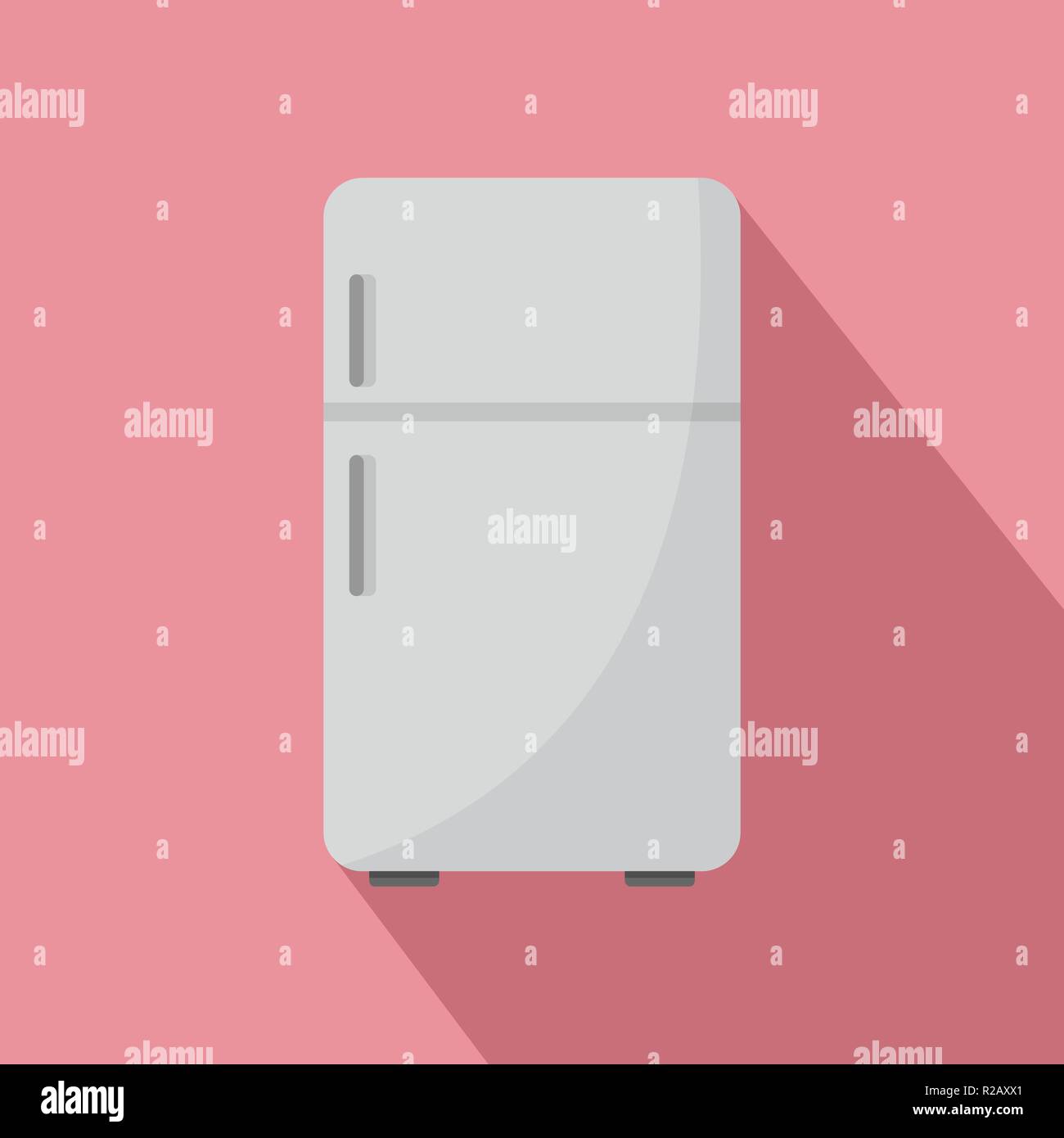 Retro fridge icon. Flat illustration of retro fridge vector icon for ...