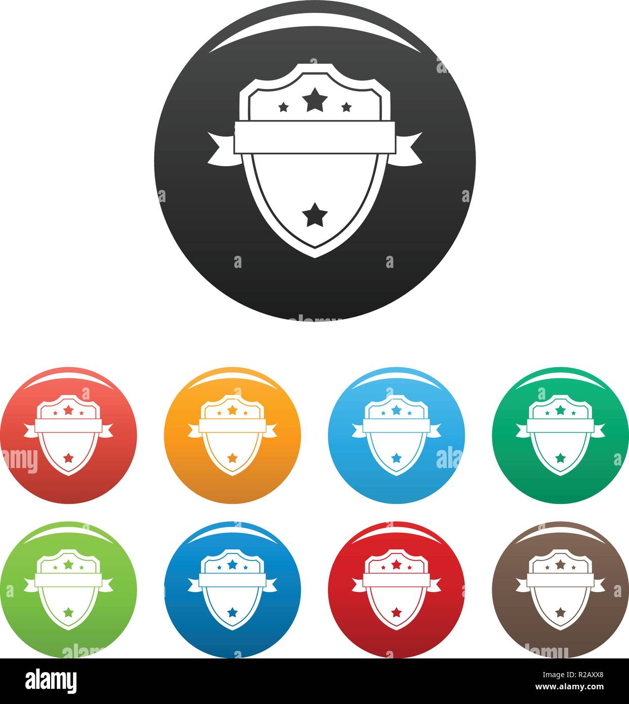 Badge warrior icon. Simple illustration of badge warrior vector icons ...
