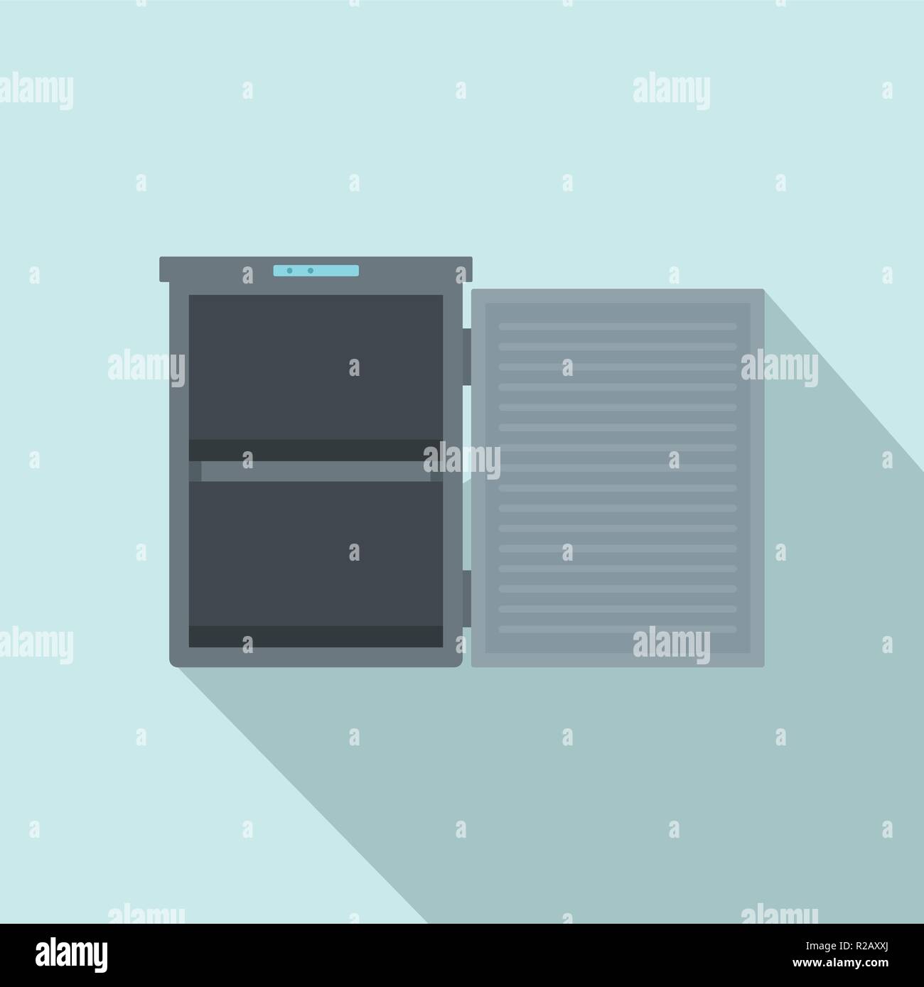 Freeze with 2 room icon. Flat illustration of freeze with 2 room vector ...
