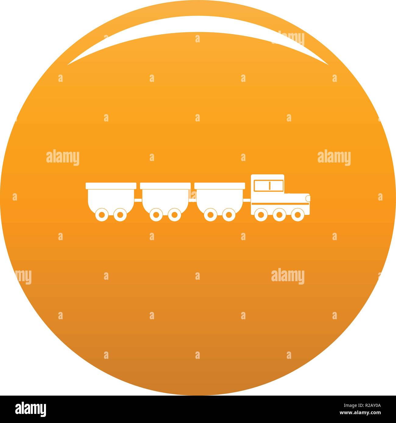 freight wagons icon. Simple illustration of freight wagons vector icon for any design orange ...