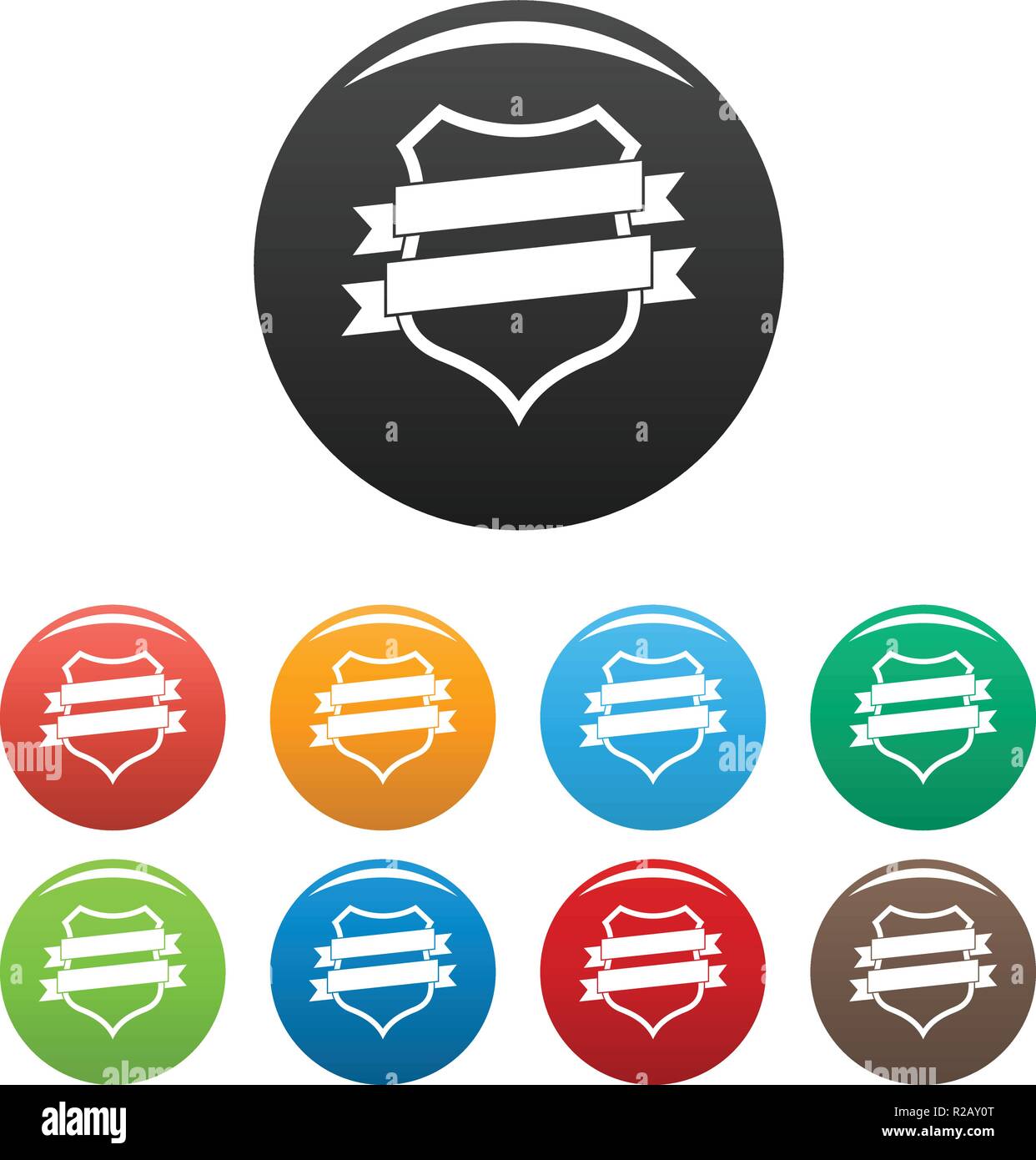Badge design icon. Simple illustration of badge design vector icons set ...