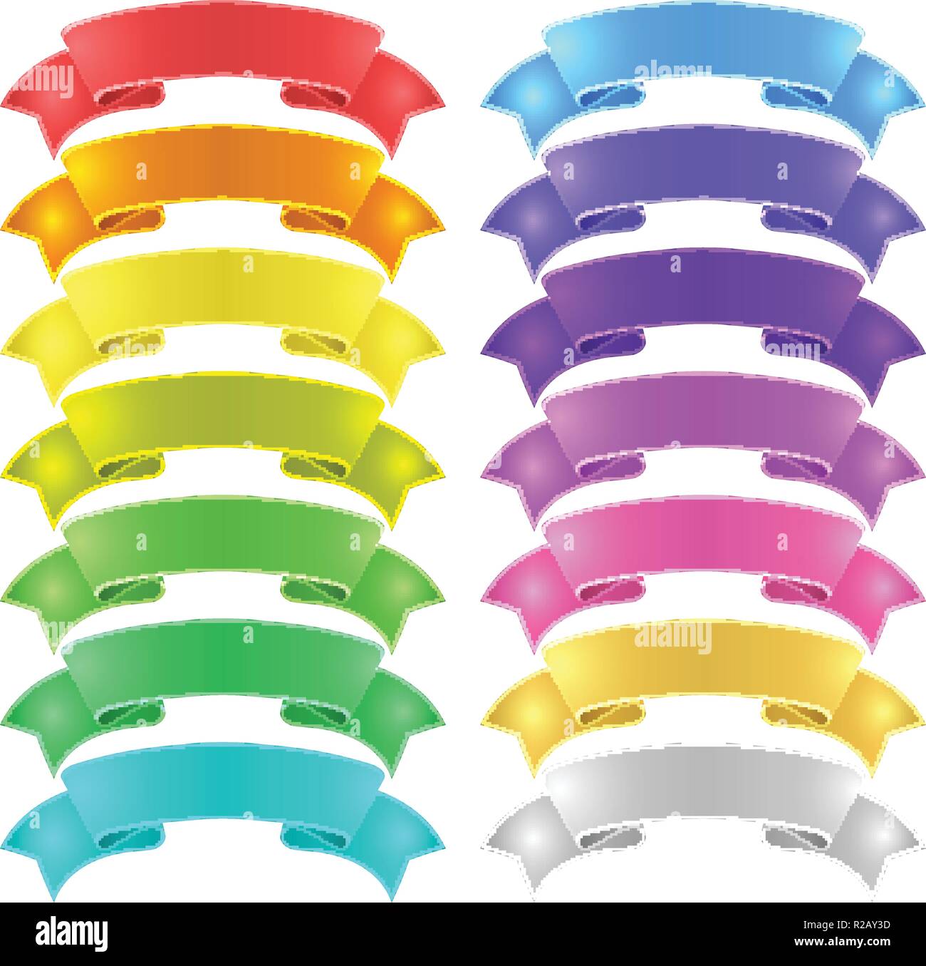 isolated vector colored satin ribbons set Stock Vector Image & Art - Alamy