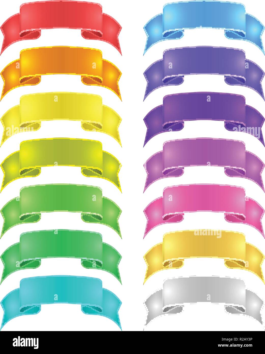 isolated vector colored satin ribbons set Stock Vector Image & Art - Alamy