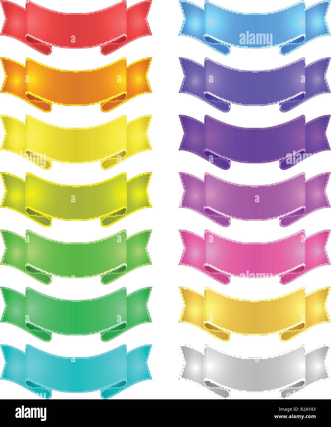 isolated vector colored satin ribbons set Stock Vector Image & Art - Alamy