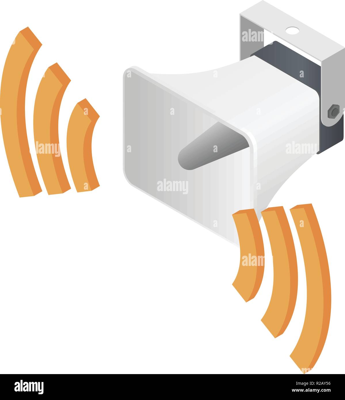 Outdoor speaker icon. Isometric of outdoor speaker vector icon for web ...