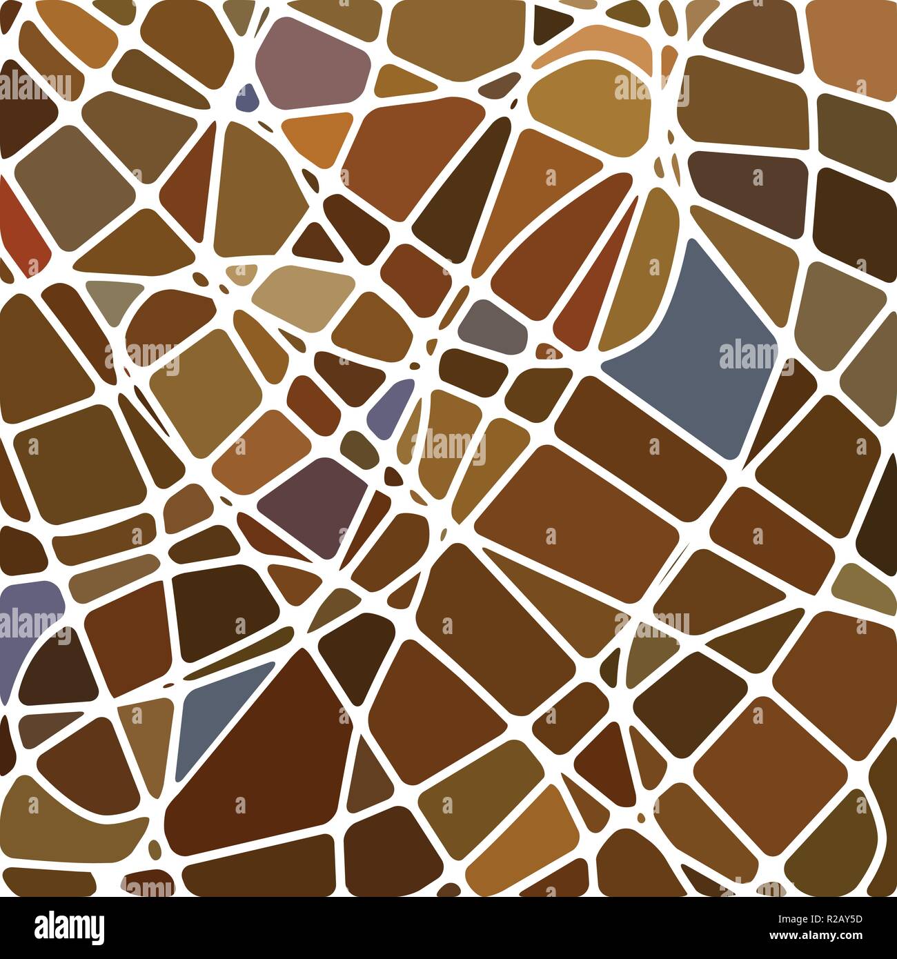 abstract vector stained-glass mosaic background - bright brown Stock ...