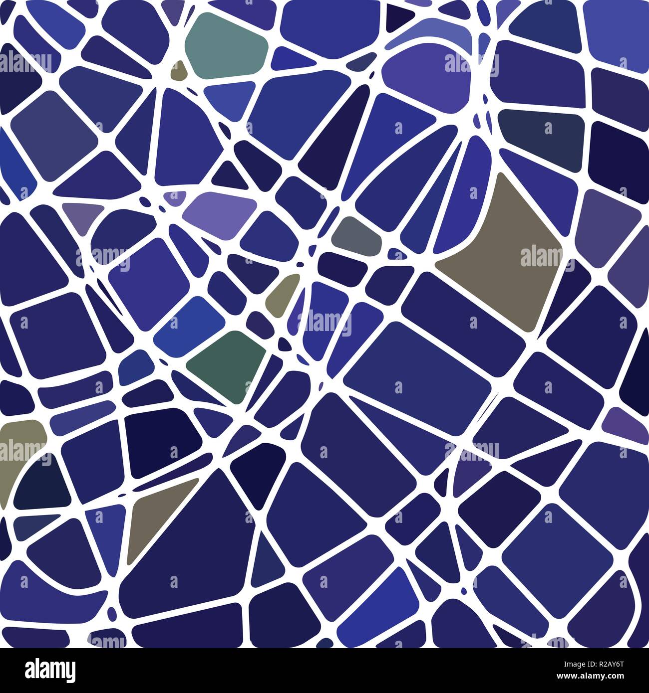 abstract vector stained-glass mosaic background - dark blue Stock ...