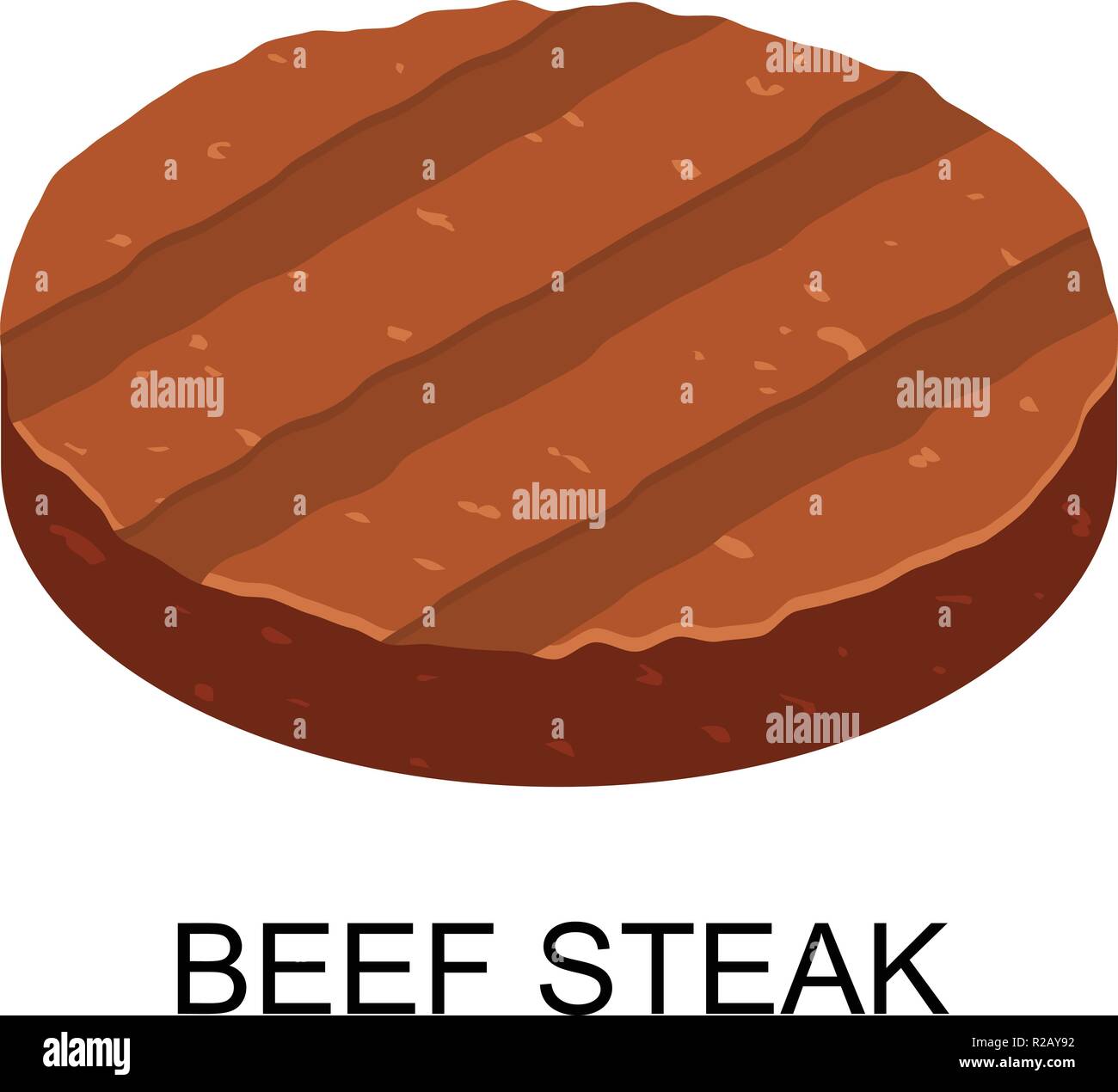 Beef steak icon. Isometric of beef steak vector icon for web design ...