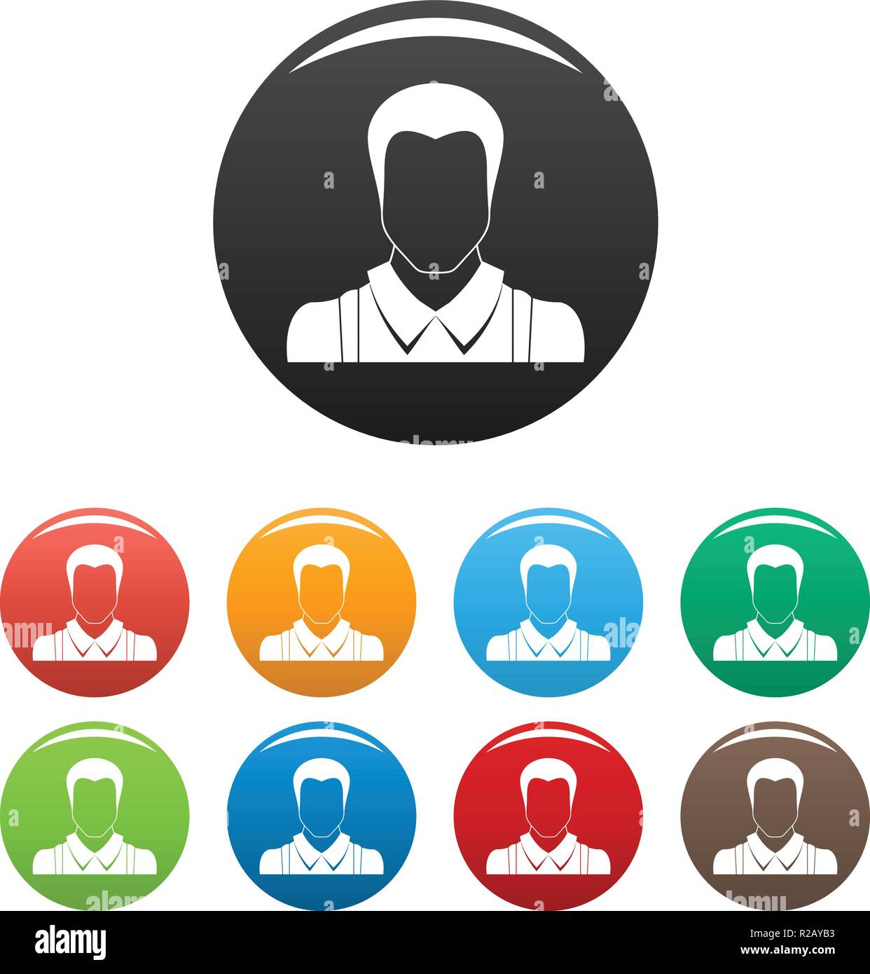 Worker avatar icon. Simple illustration of worker avatar vector icons ...