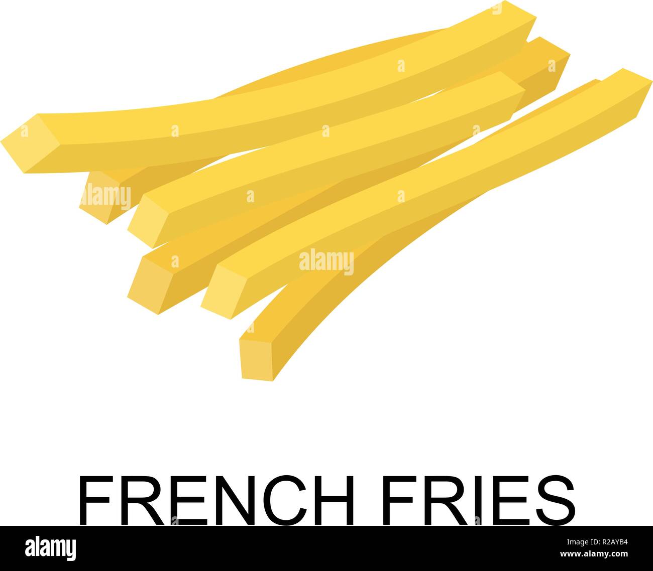 French fries icon. Isometric of french fries vector icon for web design ...