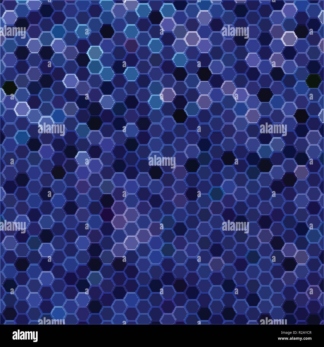 abstract vector geometric hexagon background - dark blue and violet ...