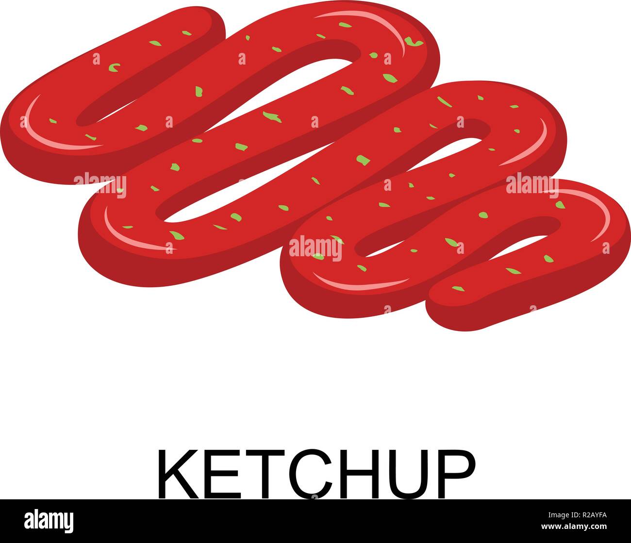 Ketchup icon. Isometric of ketchup vector icon for web design isolated ...