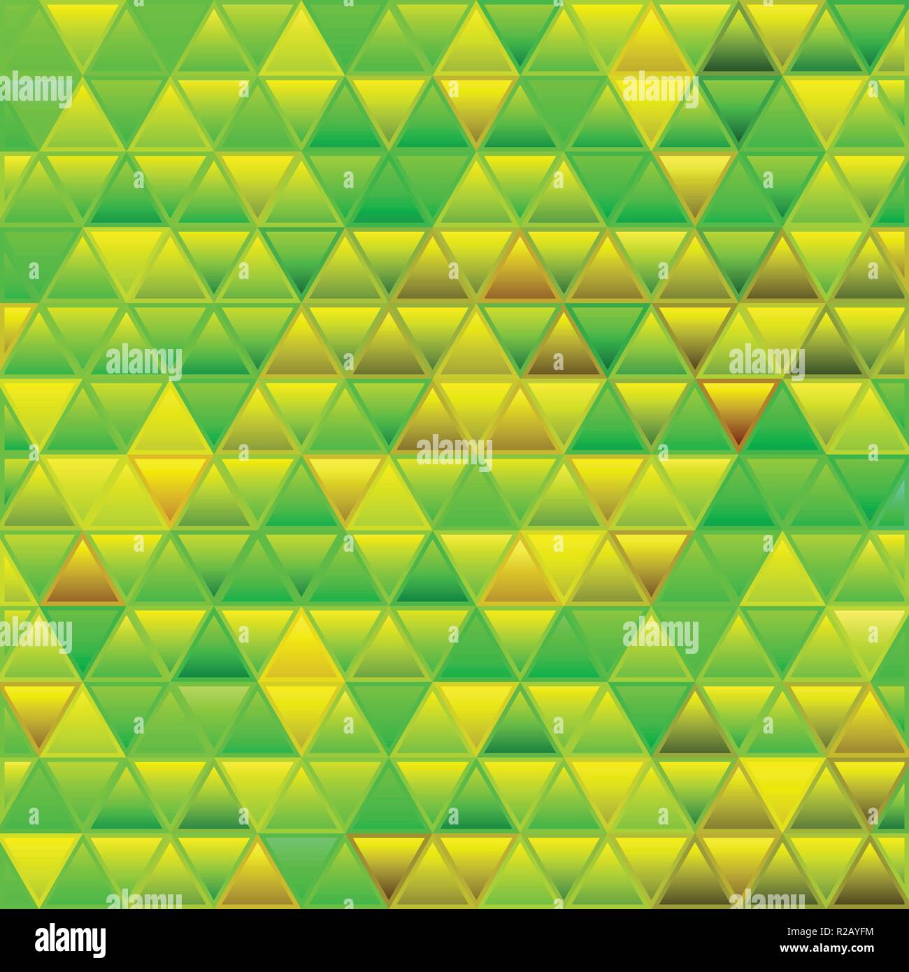 abstract vector stained-glass triangle mosaic background - green and ...