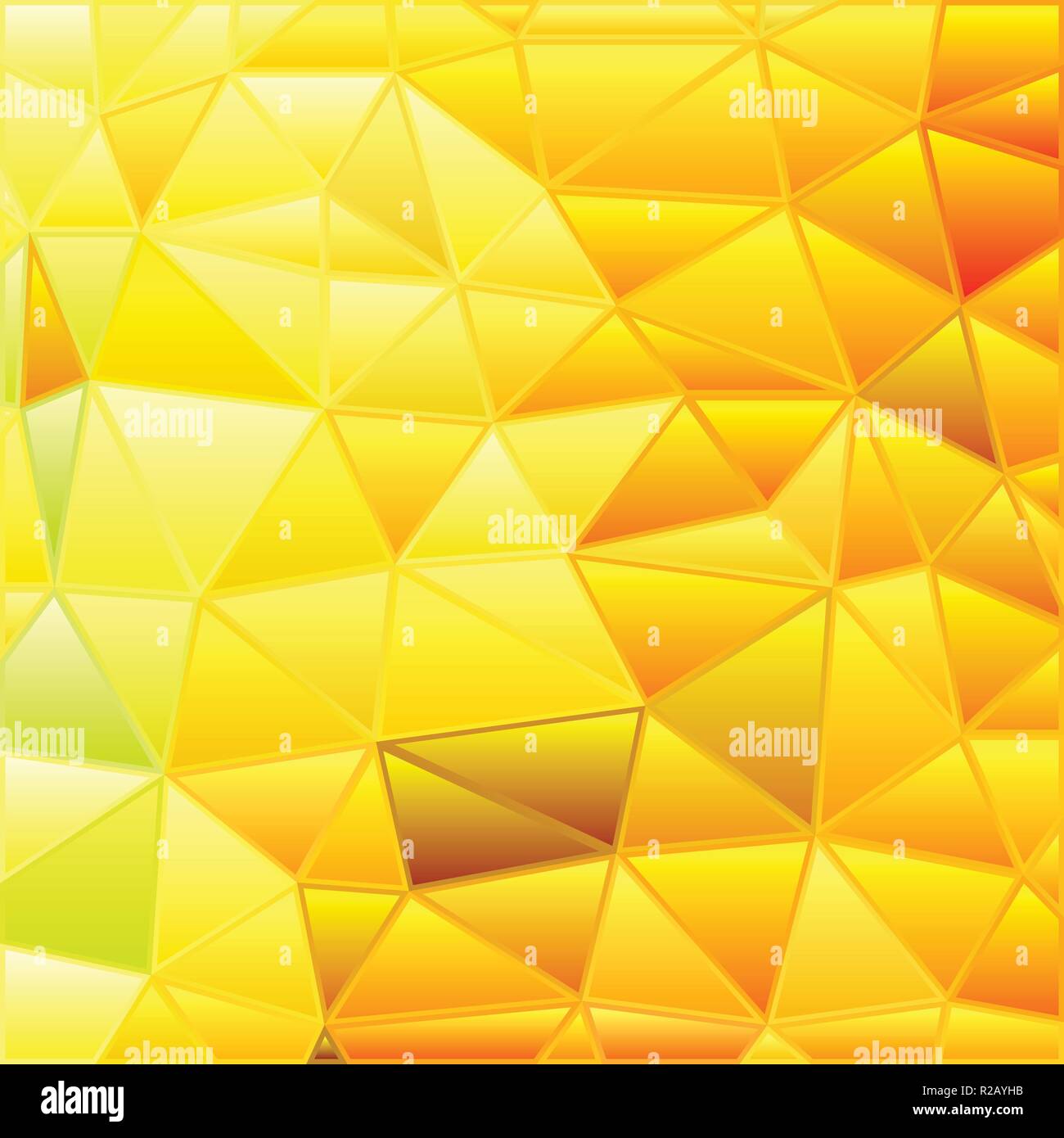 abstract vector stained-glass triangle mosaic background - golden ...